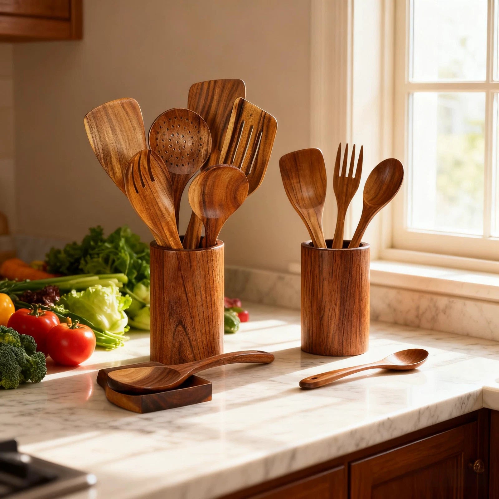 ProChef Teak Kitchen Utensil Set | Natural Utensils That Last